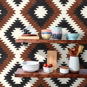 Southwestern Wallpaper Aztec Neutrals by Littlearrowdecor - Etsy