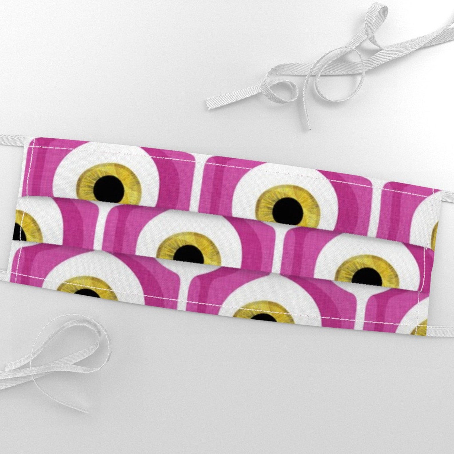 Geometric Mod Fabric Eye Pod Pink by Spellstone Eye Pink | Etsy