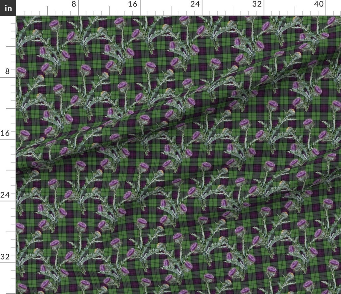 Tartan Thistle Fabric Feochadan Tartan by Lilyoake Tartan - Etsy
