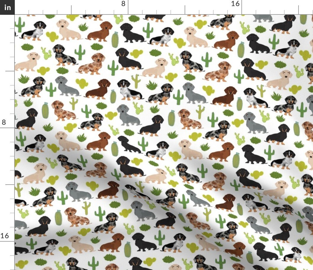 Dachshund Fabric Dachshund by Petfriendly Dachshund Dog - Etsy