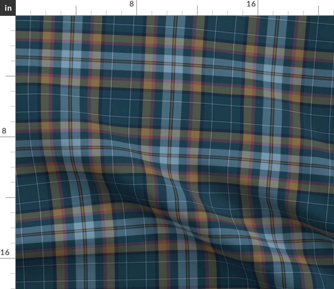 Cian Fabric Cian / Carroll Clan Tartan Weathered by - Etsy