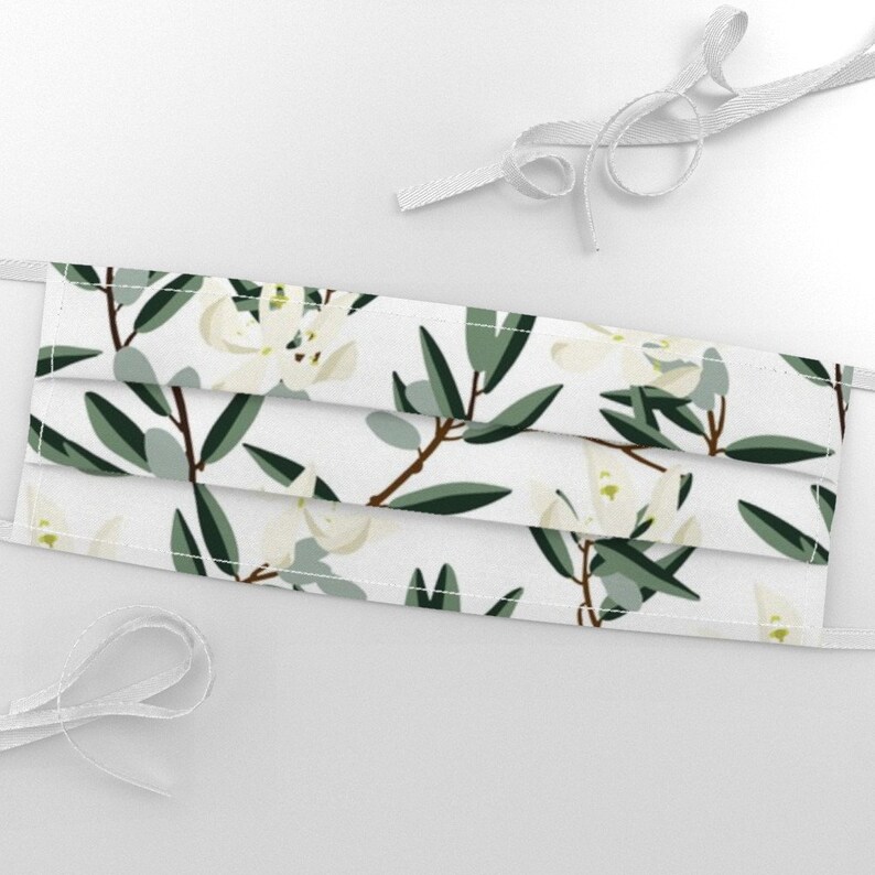 Olive Branch Fabric Olive Bloom by Holli Zollinger Olive | Etsy