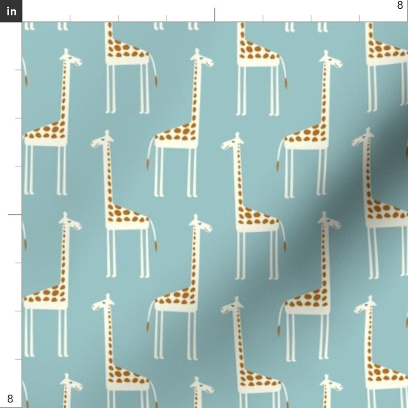 Giraffe Fabric Cute Giraffes by Littlearrowdesign Giraffe - Etsy