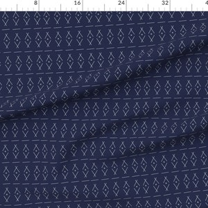 Navy Teepee Fabric Abstract Tipis by Pip Pottage - Etsy