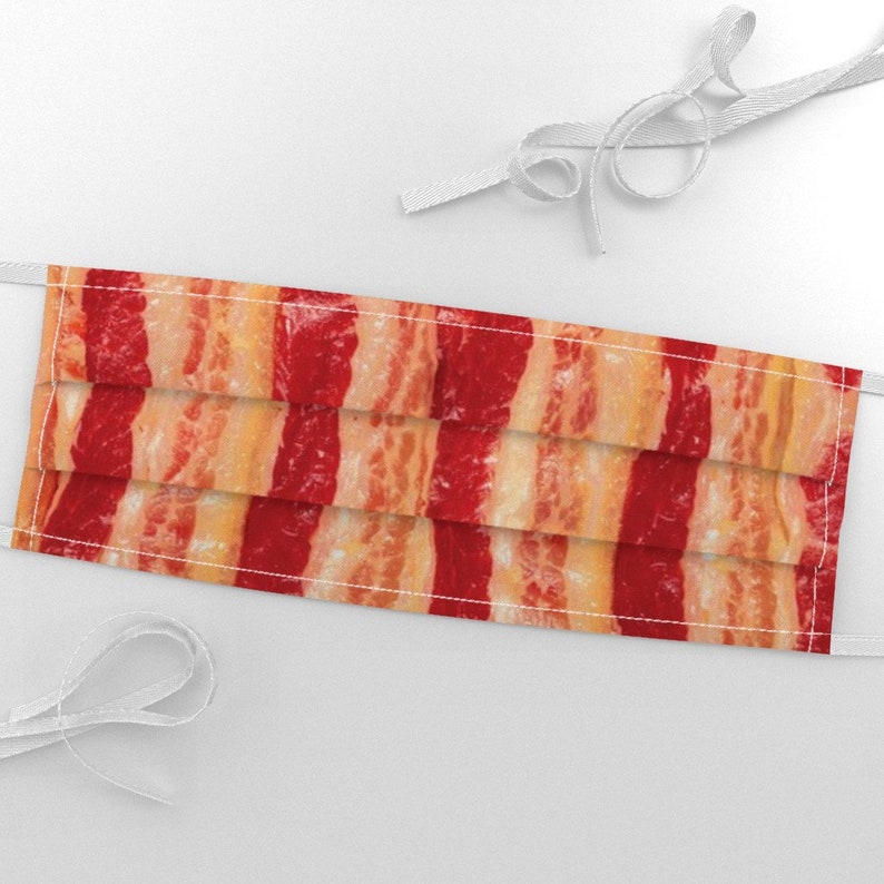 Bacon Fabric Bacon Slabs by Xoxotique Bacon Stripes Cotton | Etsy