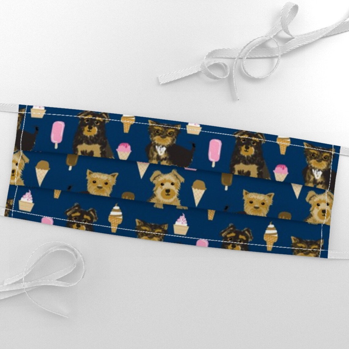 Yorkie Fabric Yorkshire Terrier Ice Cream Funny Novelty Dog | Etsy