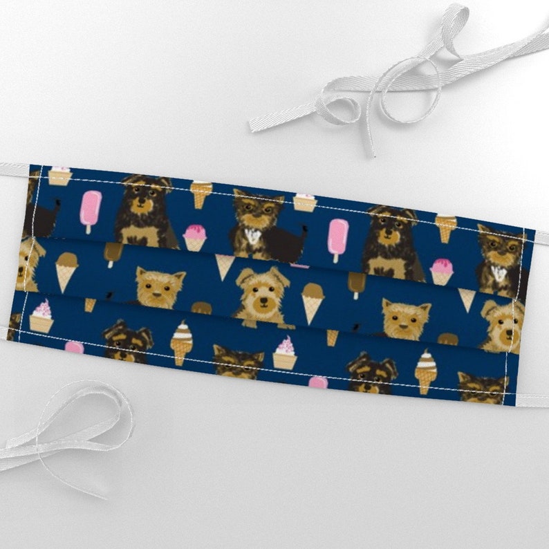 Yorkie Fabric Yorkshire Terrier Ice Cream Funny Novelty Dog | Etsy