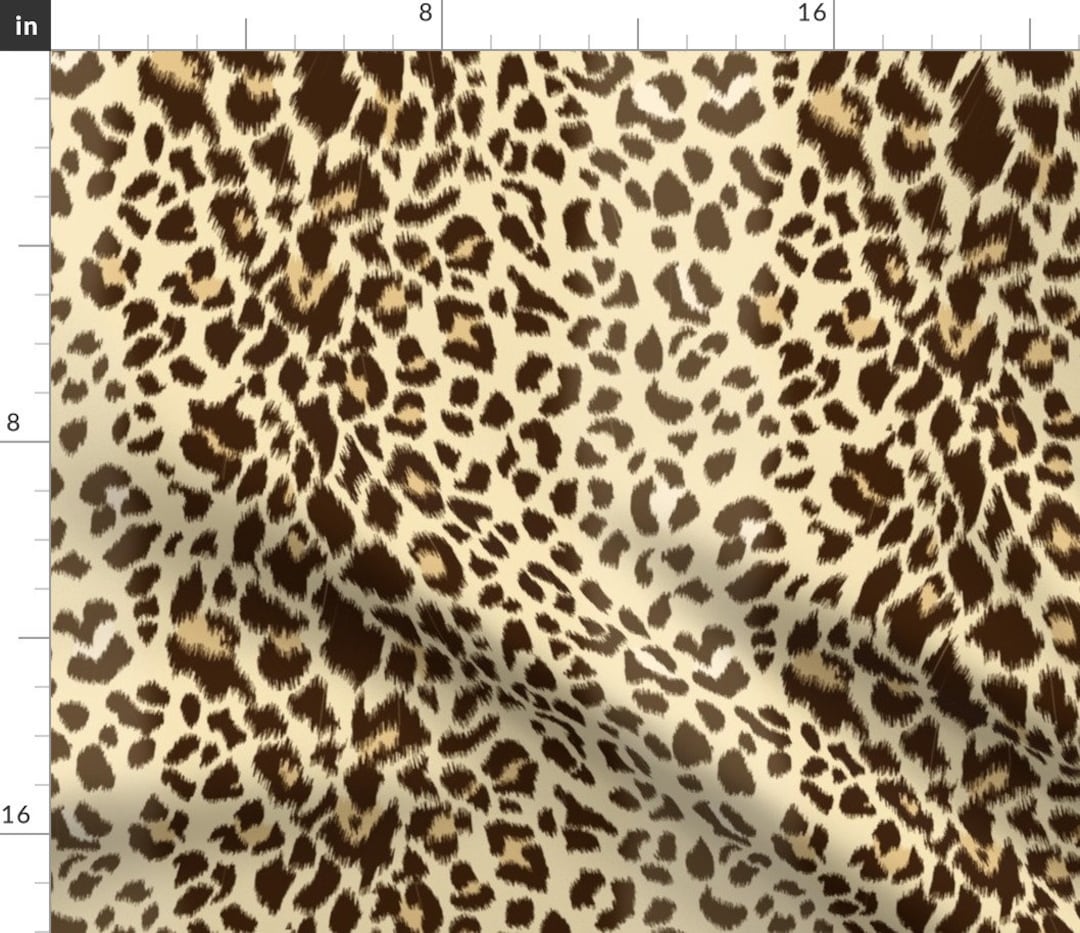 Leopard Fabric Realistic Wild Leopard Print by Shellypenko - Etsy