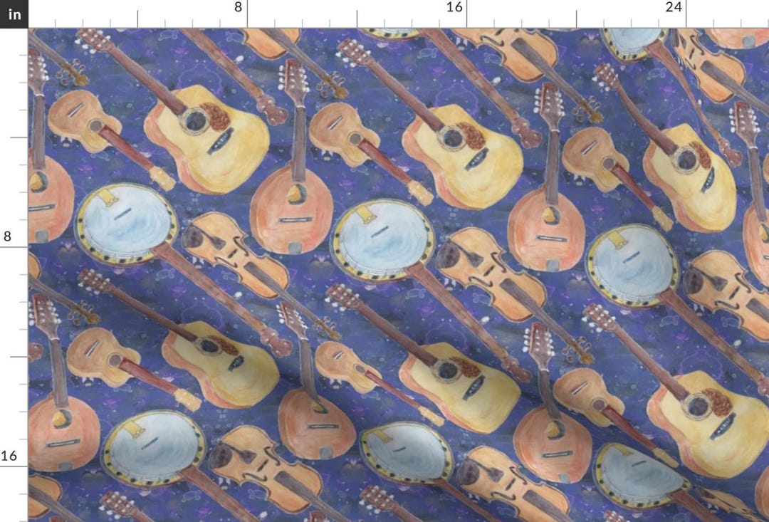Guitar Fabric - Strumming the Strings by Bloomingwyldeiris - Guitar ...