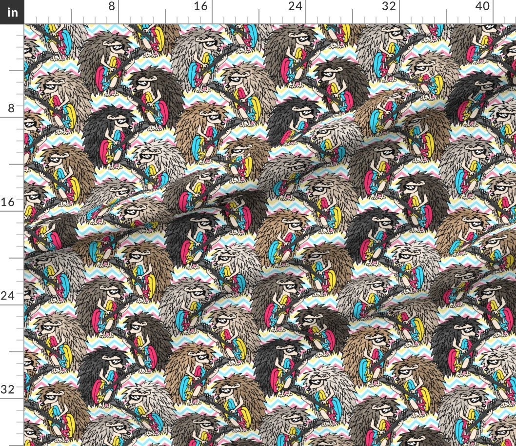 Rock and Roll Hedgehogs Fabric Hair-Band Hedgehogs By Pond | Etsy
