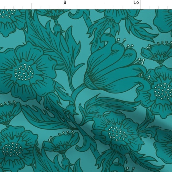 Teal Damask - Etsy
