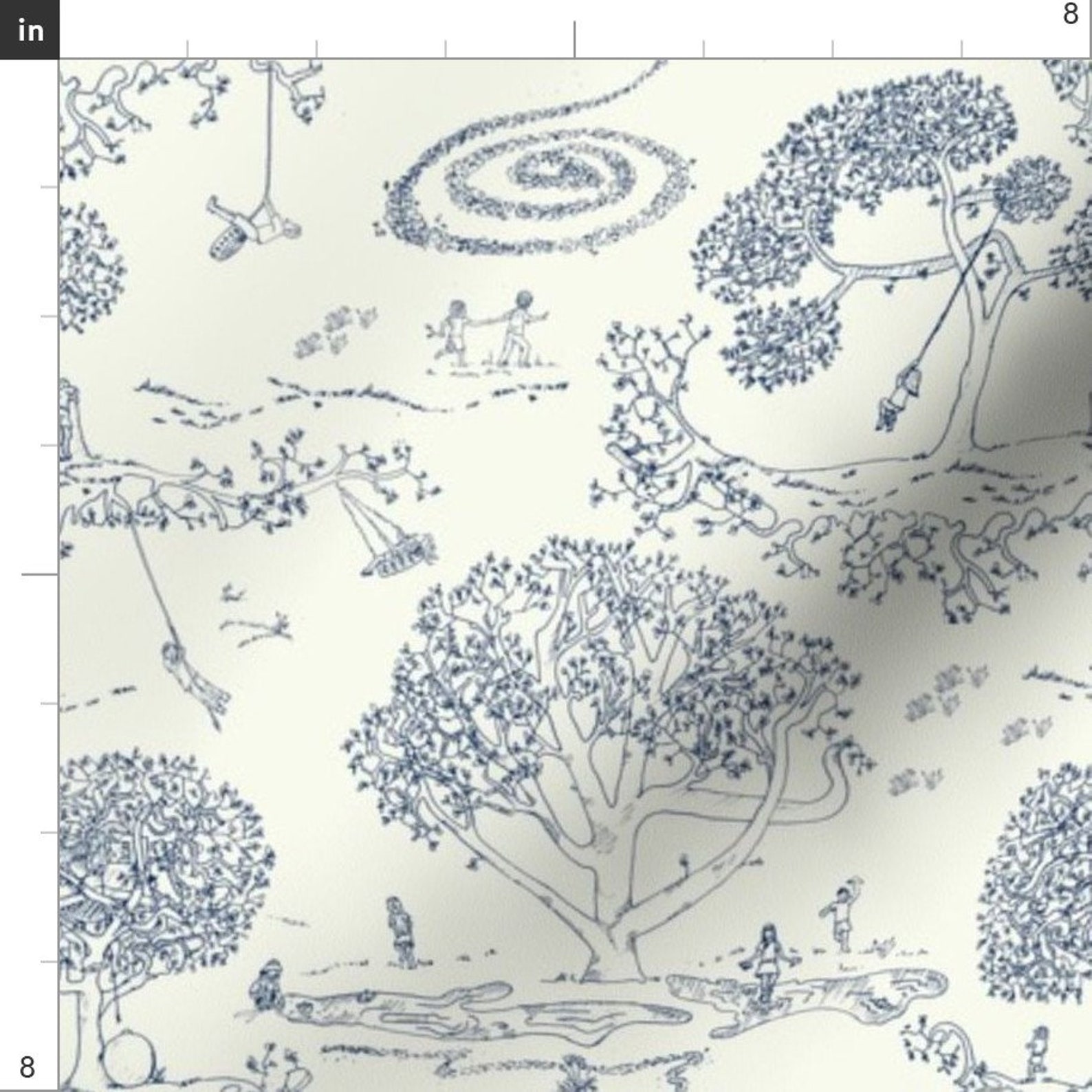 Children Playground Toile Fabric Tire Swing Toile in - Etsy