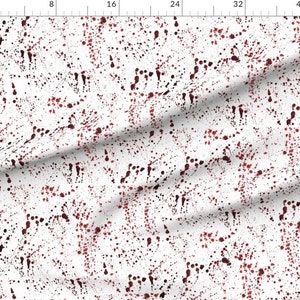 Blood Splatter Fabric Red Ink Splatter by Pond Ripple Splatter ...