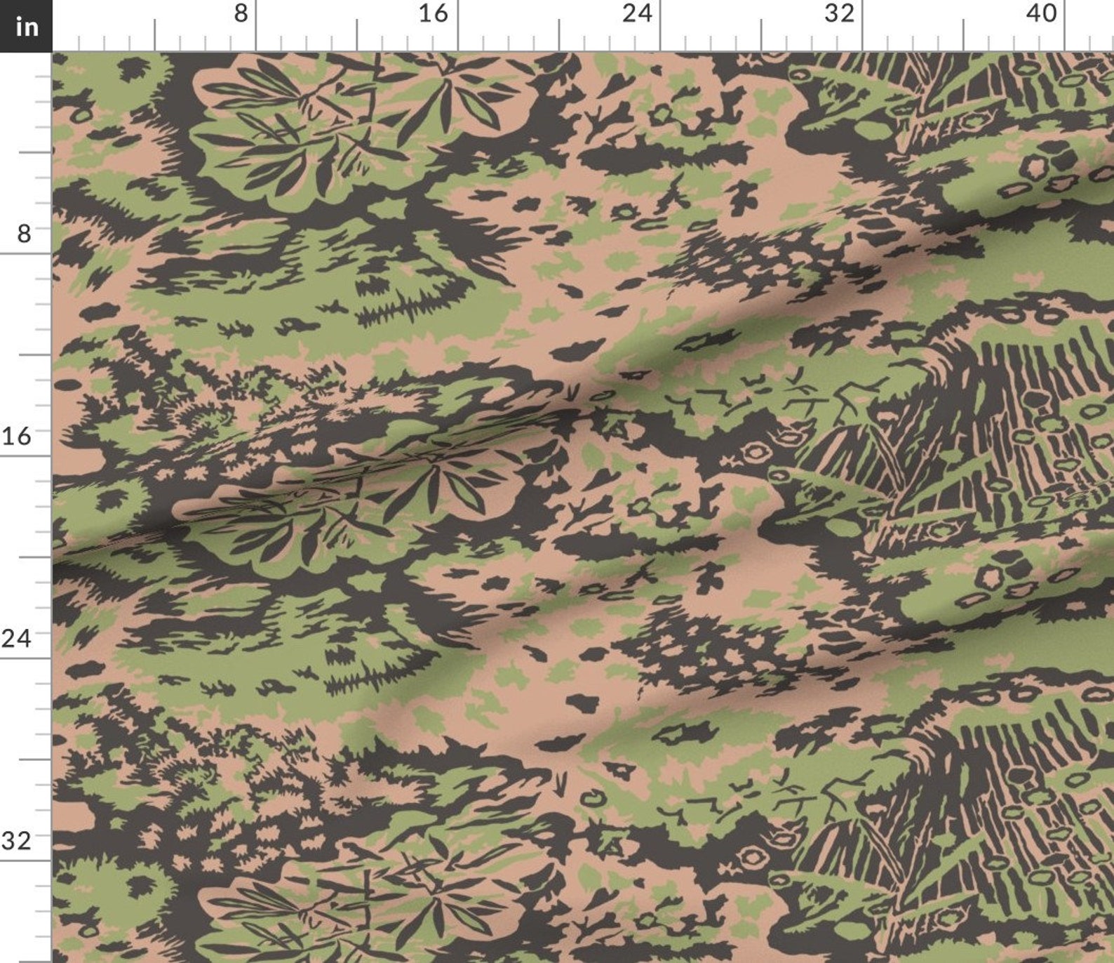 Palm Camo Fabric Palm Camo Palmenmuster Spring Colors by - Etsy Canada