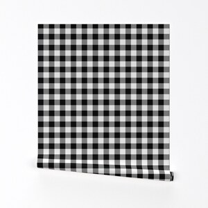 Buffalo Plaid Wallpaper Black Buffalo Check 1 Squares by Ivieclothco ...