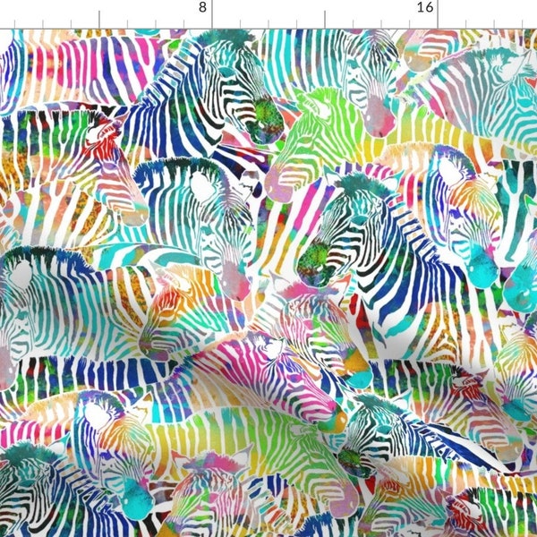 Rainbow Zebra Print - Etsy