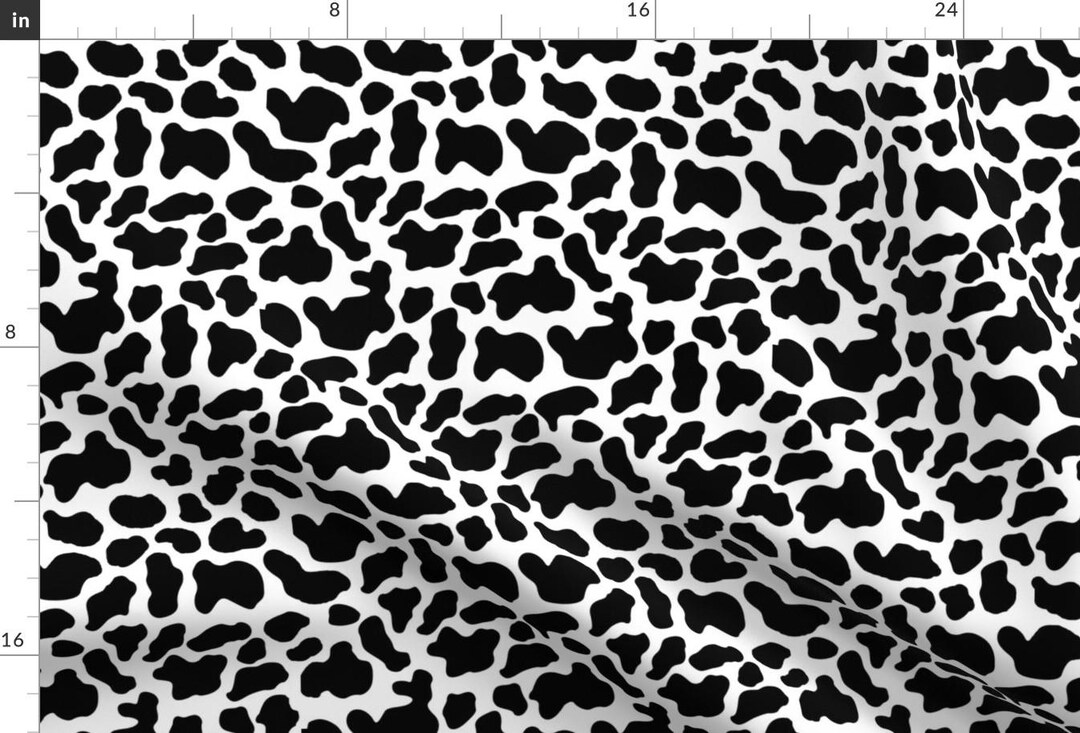 Cow Fabric - Cow Print by Parisbebe - Trending Black White Rustic Farm ...