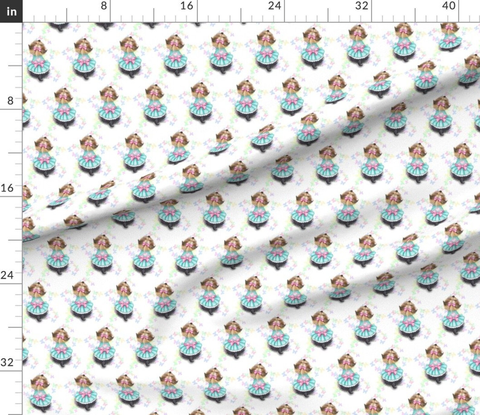 Yorkie Fabric Miss Pretty by Catialee Yorkshire Terrier - Etsy