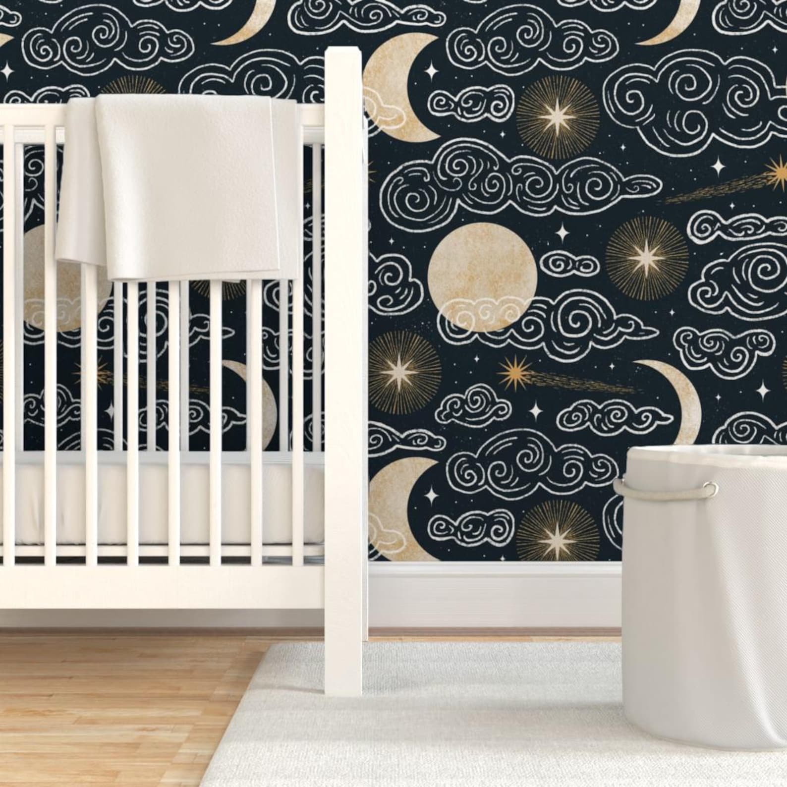 Dreamy Sky Removable Peel and Stick Wallpaper - Whimsical Night ...