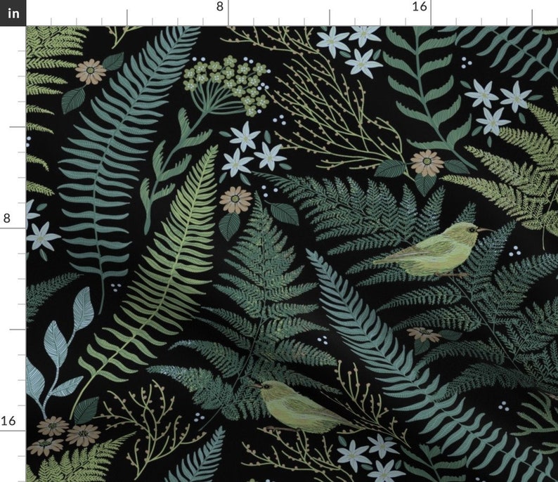 Ferns Fabric Calming Fern Forest by Hnldesigns Hawaii - Etsy