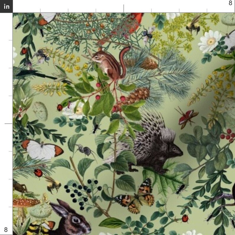 Woodland Fabric Woodland Wonderland by Makehastedesigns - Etsy