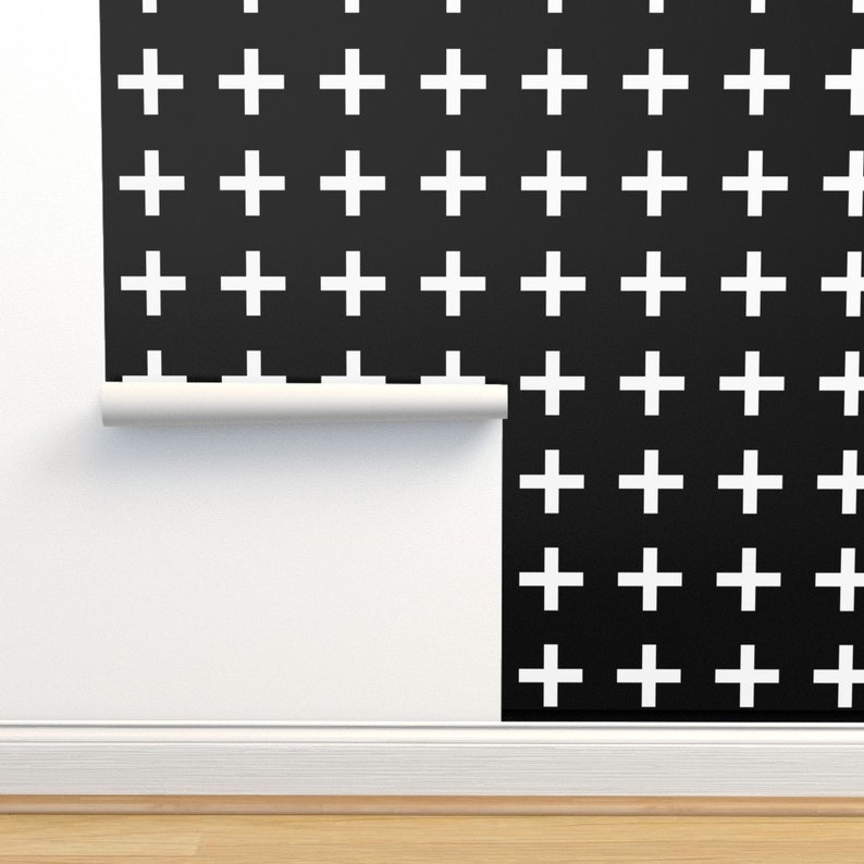 Black White Cross Wallpaper Cross Black and White by - Etsy