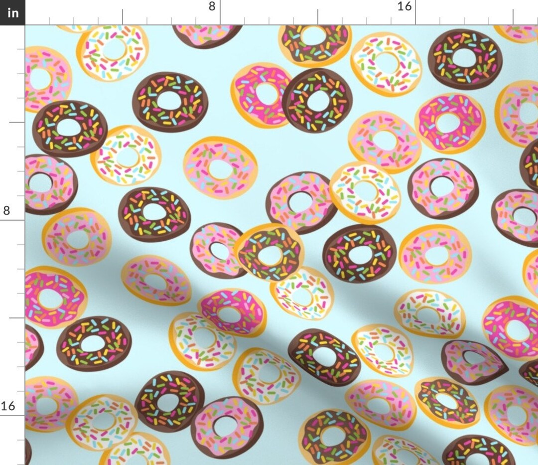 Donuts Fabric Sugar Rush Donuts by Bzbdesigner Donut Novelty Cotton ...