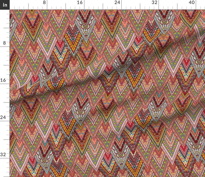 Bohemian Diamond Design Fabric Bohemian Love Geometric - Etsy