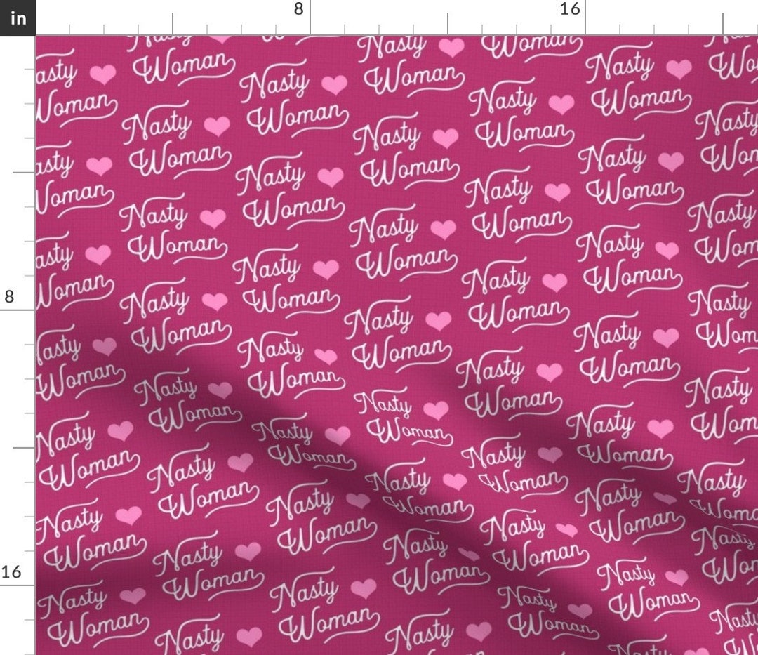 Pink Feminist Fabric Pink and Nasty by Brainsarepretty Womans March ...