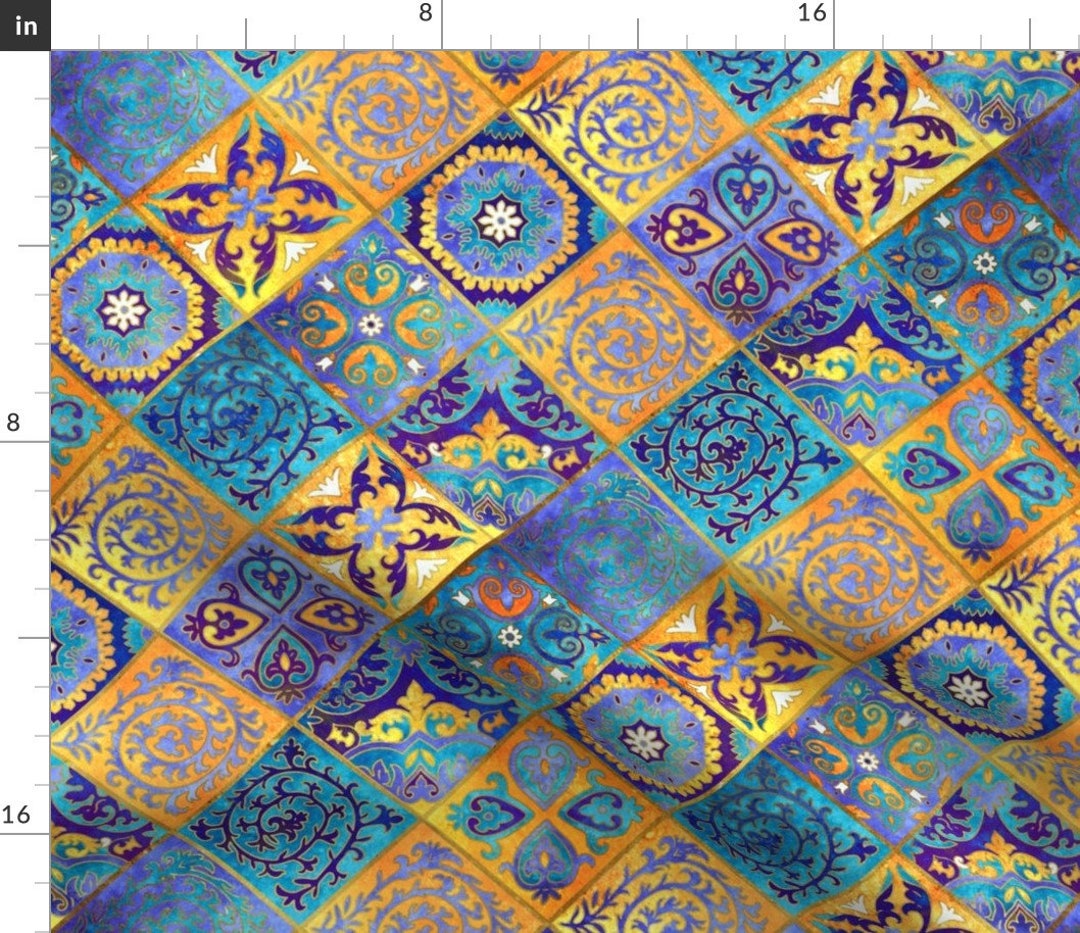 Moroccan Tiles Fabric Marrakesh Wall Tile by Penguinhouse Marrakesh ...