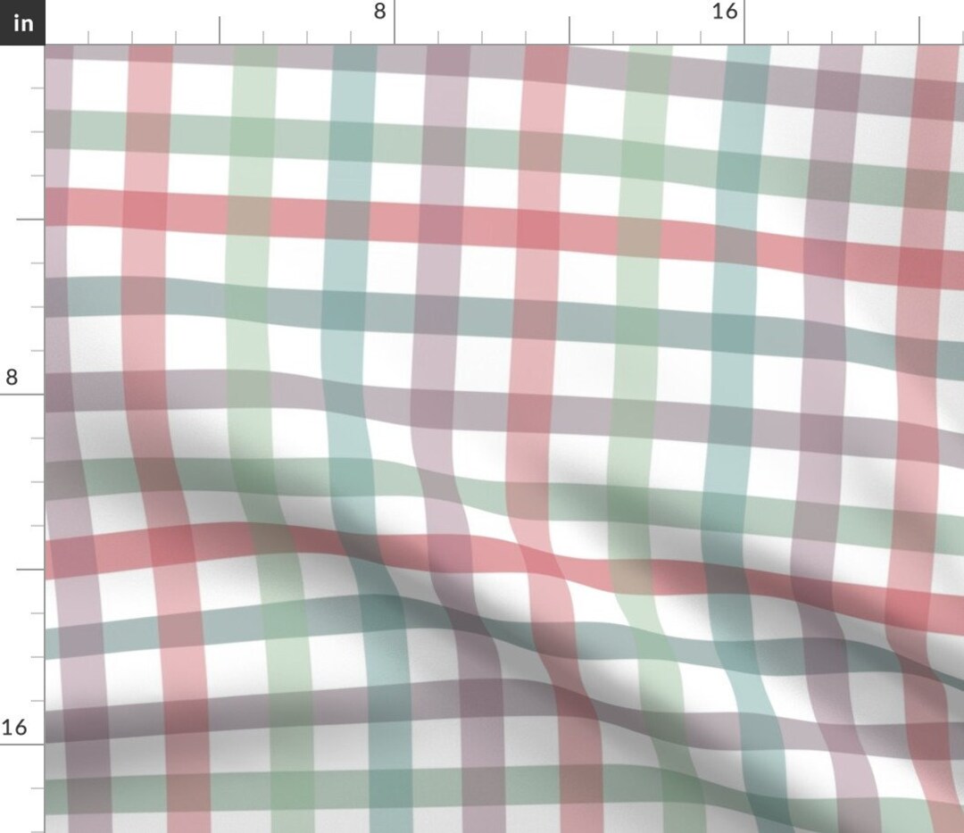 Pastel Plaid Fabric Country Checks Pastel by Susan Magdangal - Etsy