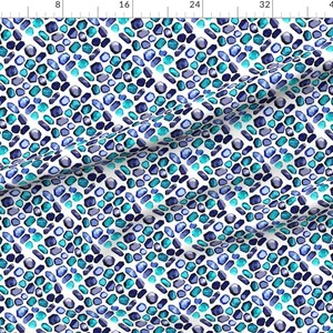 Blue Gem Fabric Crystal Gemstone Fabric Stones Gems - Etsy