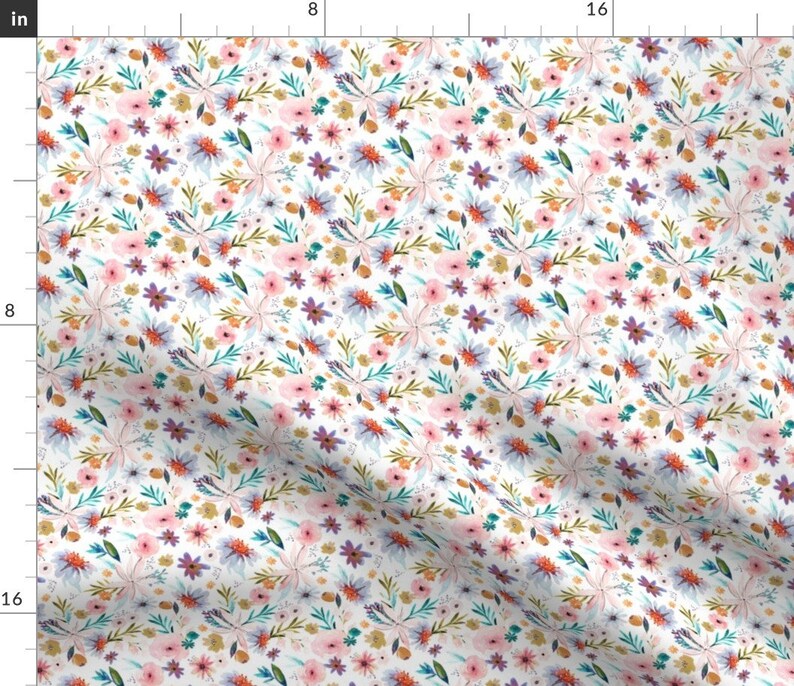 Indy Bloom Design Fabric Small Print Pastels Spring Floral - Etsy France