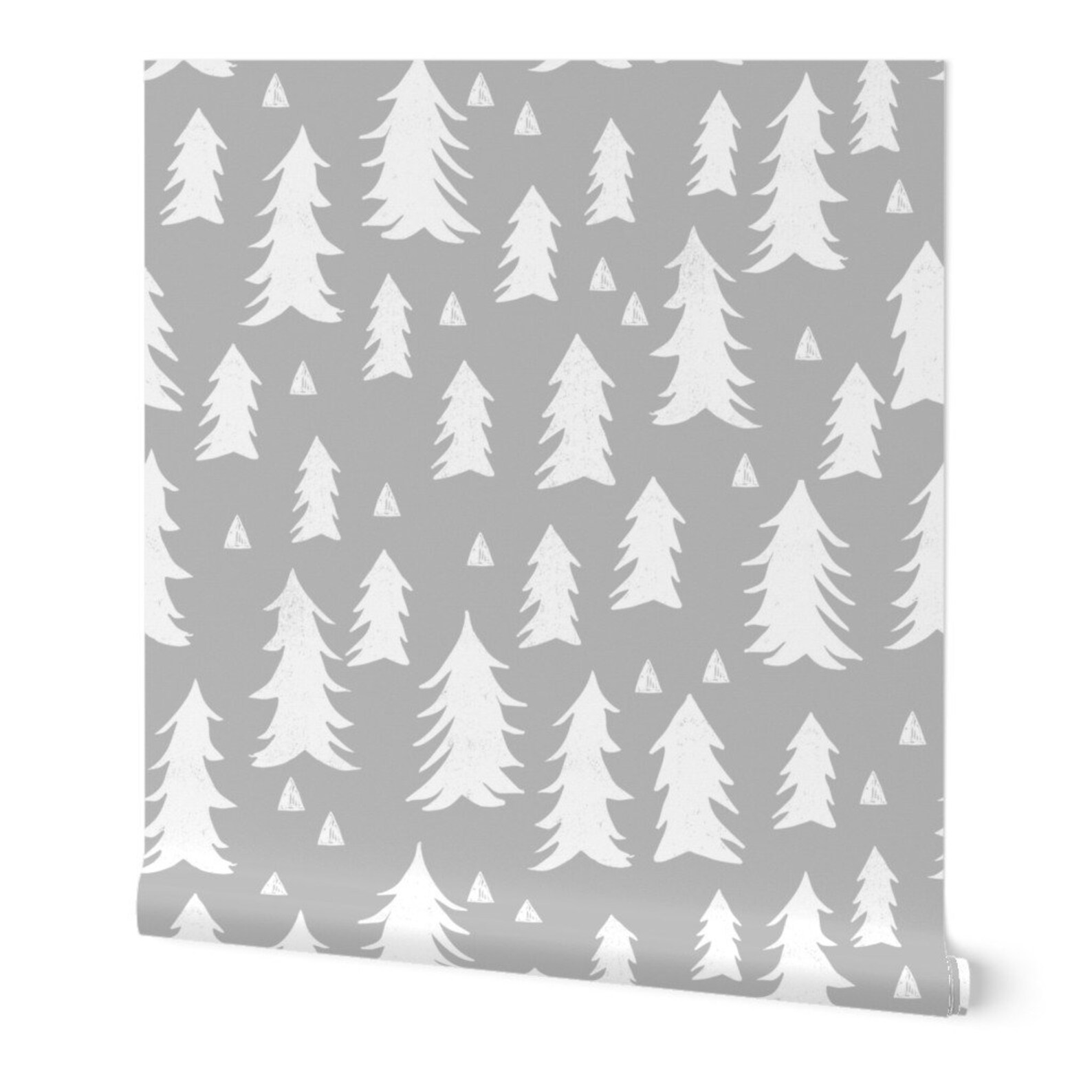 Tree Wallpaper Trees Grey Forest Simple Minimal by Andrea - Etsy
