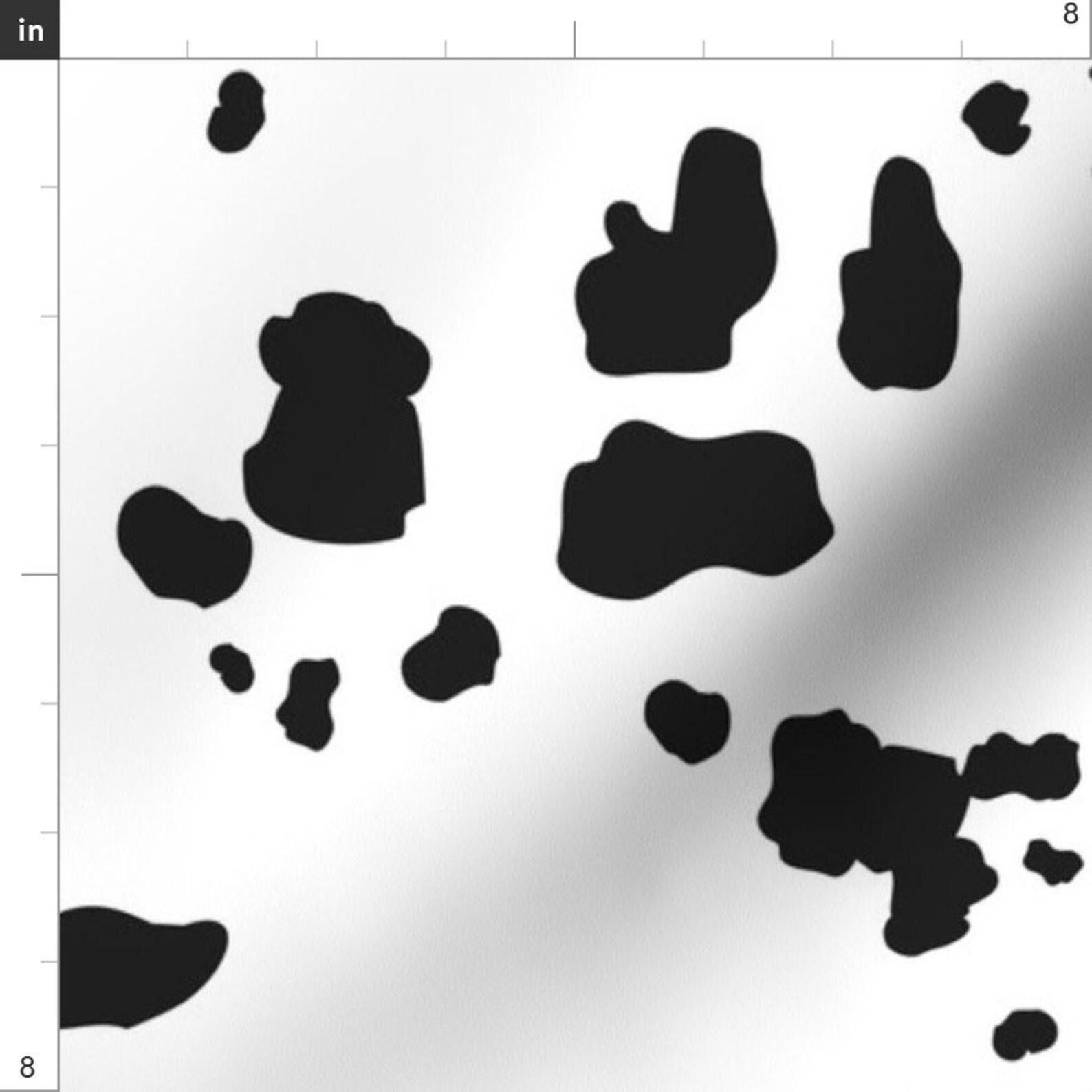 Spots Fabric Black and White Cow Spots Animal Pattern Farm - Etsy