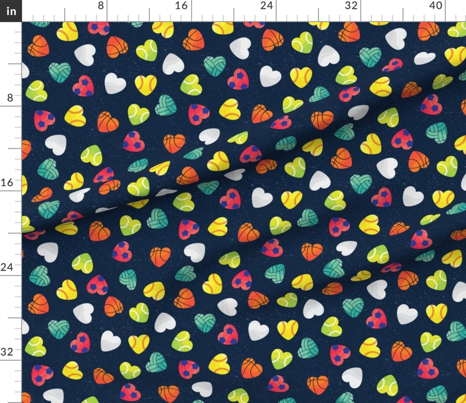 Sports Love Pattern Fabric Girls Love Sports by Artfulfreddy - Etsy