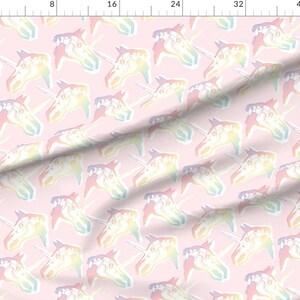 Unicorn X-ray Fabric Unicorn X-ray by Robynie Rainbow Whimsical Fantasy ...
