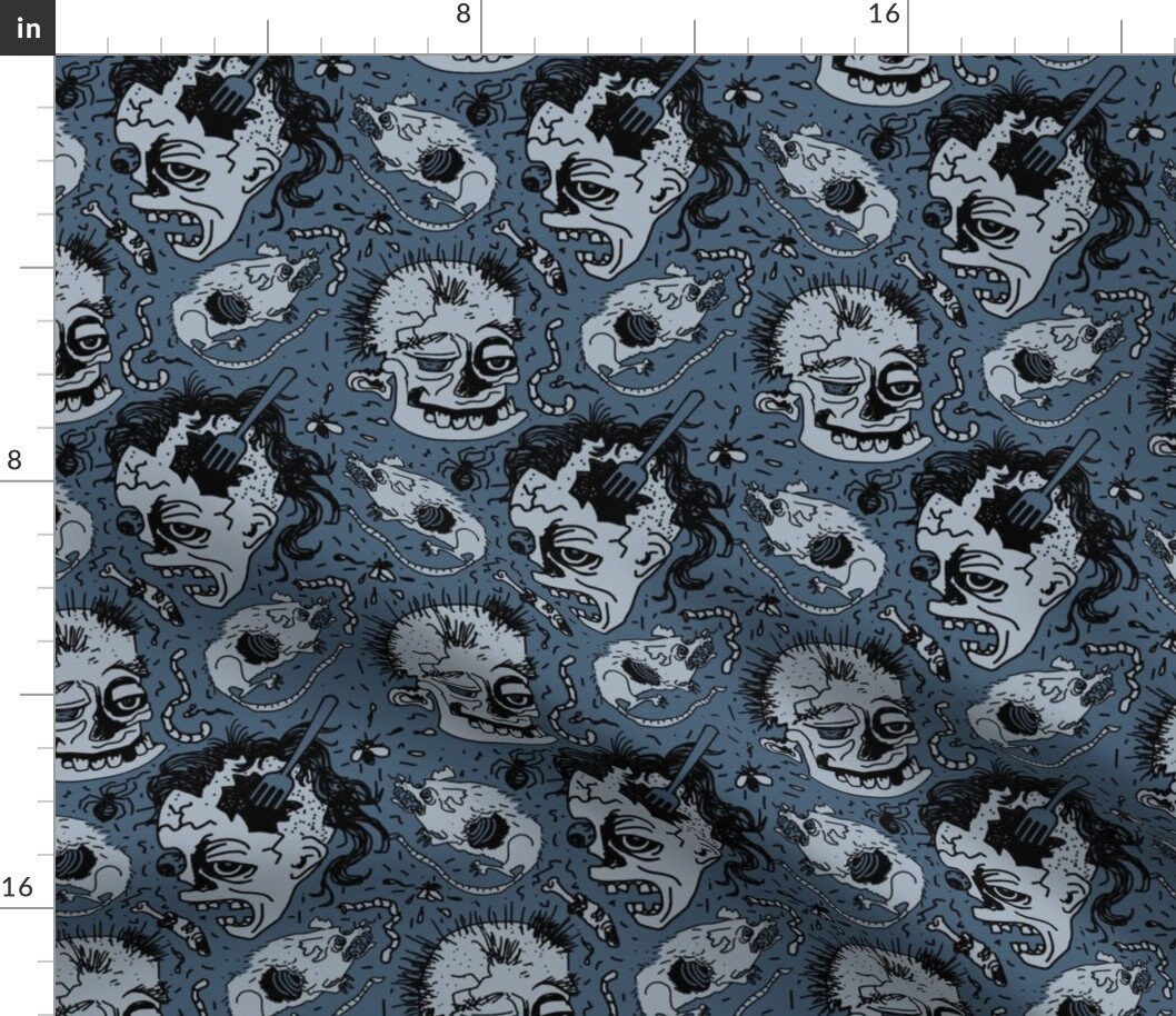 Zombie Fabric Ugly Zombies By Abbieuproot Zombie Rat Worm | Etsy