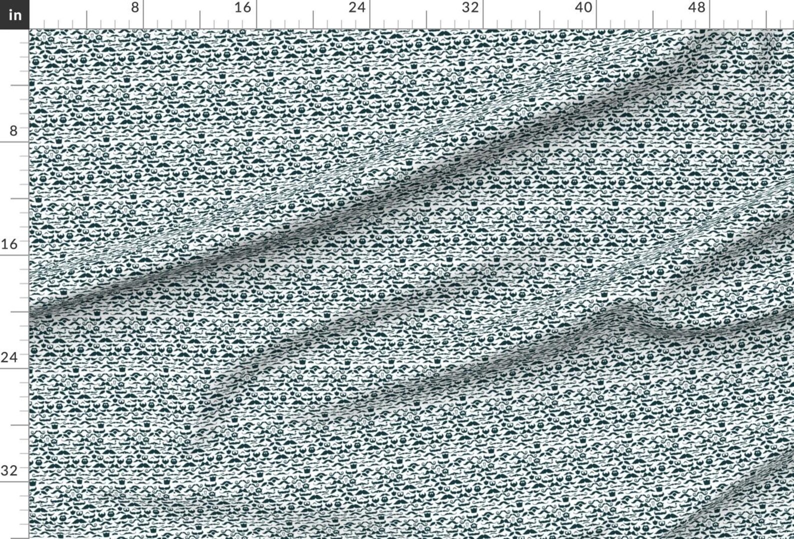 Mustache Fabric - Facial Hair by Jadegordon - Moustachioed Man Hipster ...
