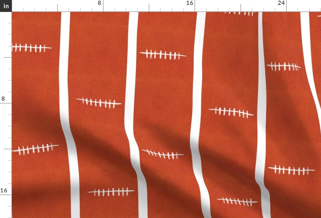 Football Fabric - Football by Wolfishie - Football Stripe Pigskin ...