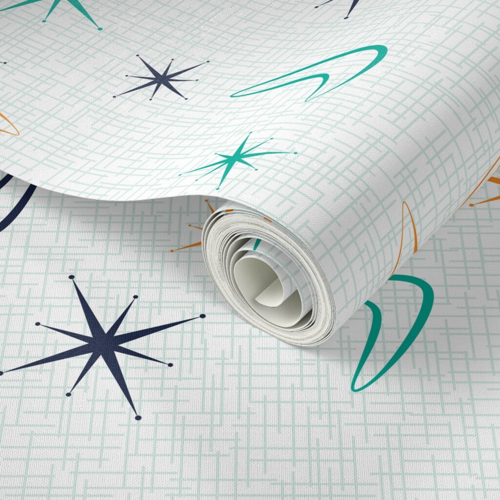 Boomerang Wallpaper Retro Diner by Alchemiedesign - Etsy