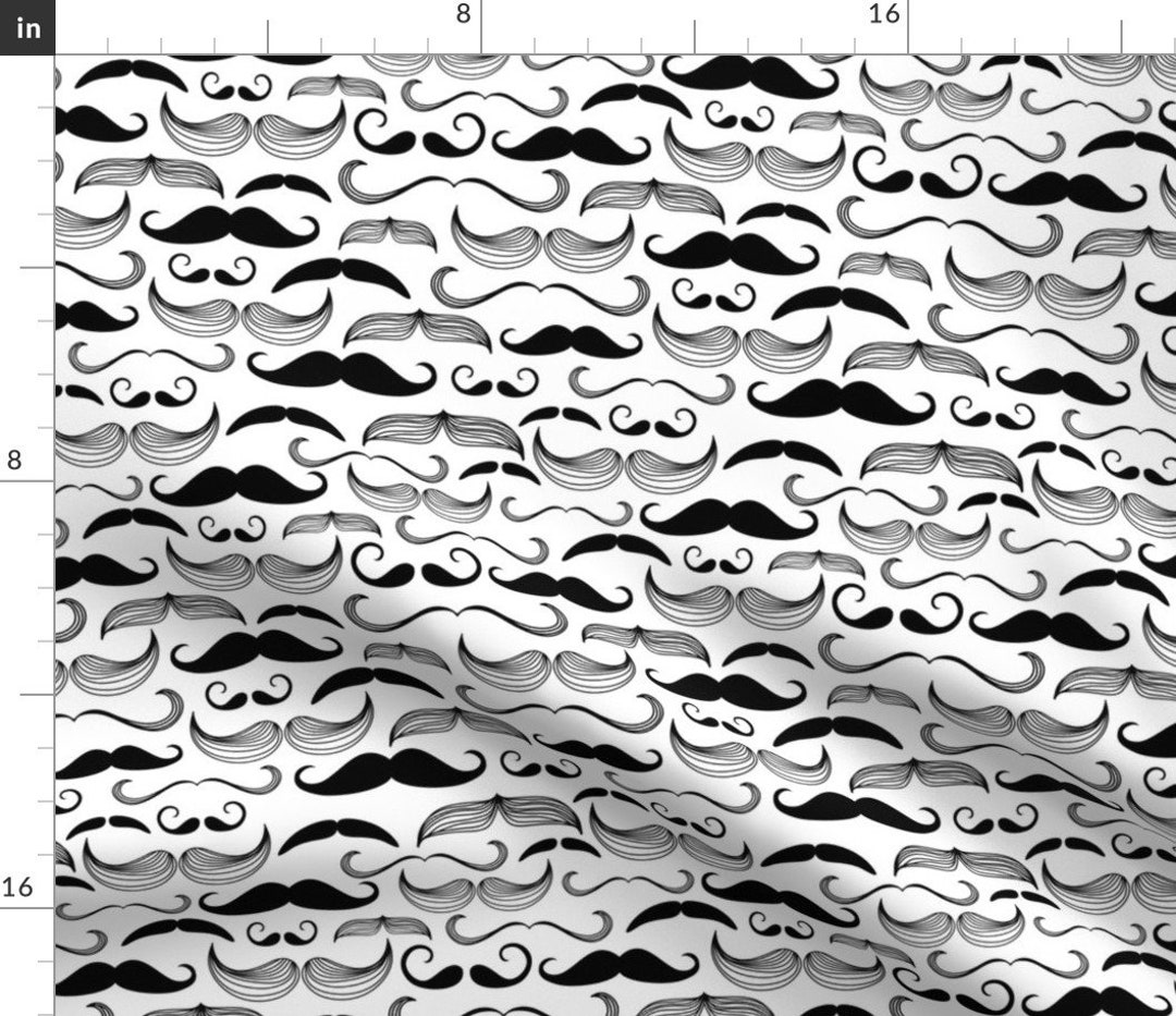 Variety of Moustaches Fabric Mustache by Forthelove Tash Men Waxy Curly ...
