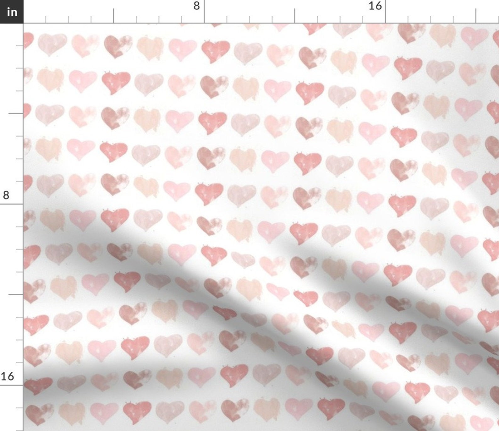 Dusty Rose Fabric Dusty Rose Hearts by Hipkiddesigns - Etsy
