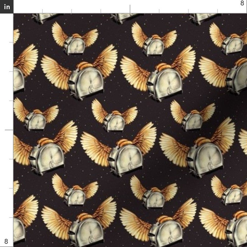 Retro Kitsch Hipster Flying Toaster Fabric Flying Toasters - Etsy