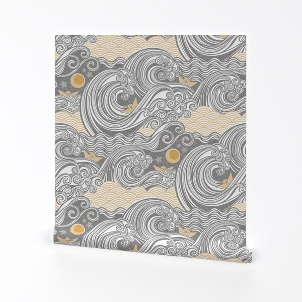 Japanese Block Print Wallpaper - Etsy