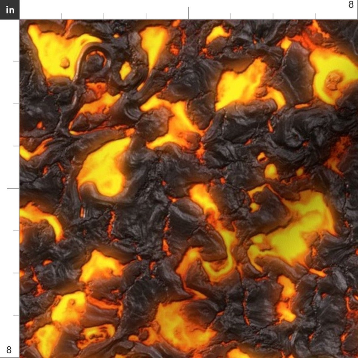 Lava Fabric Lava by Bonnie Phantasm Lava Magma Volcano - Etsy