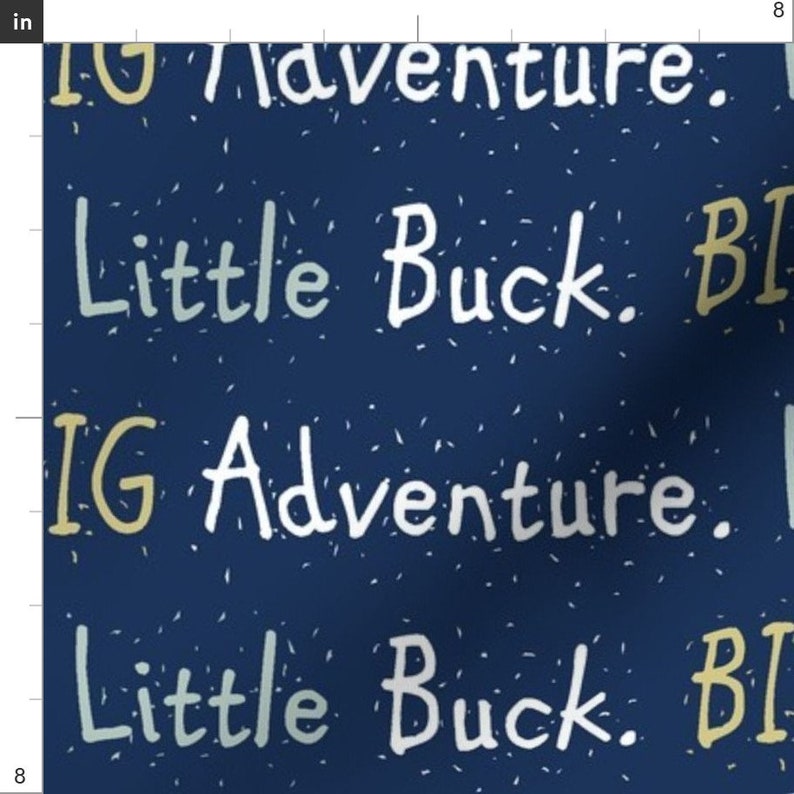 Buck Fabric Little Buck Big Adventure Deep Blue Midnight by - Etsy