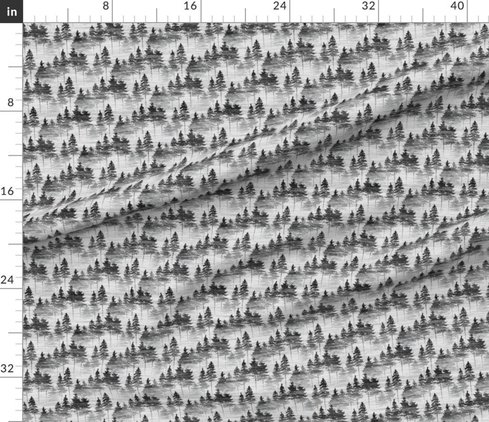 Forest Fabric Forest Mist Small by Thecalvarium Forest - Etsy