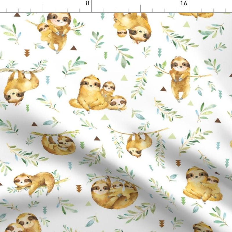 Sloth Fabric - Etsy