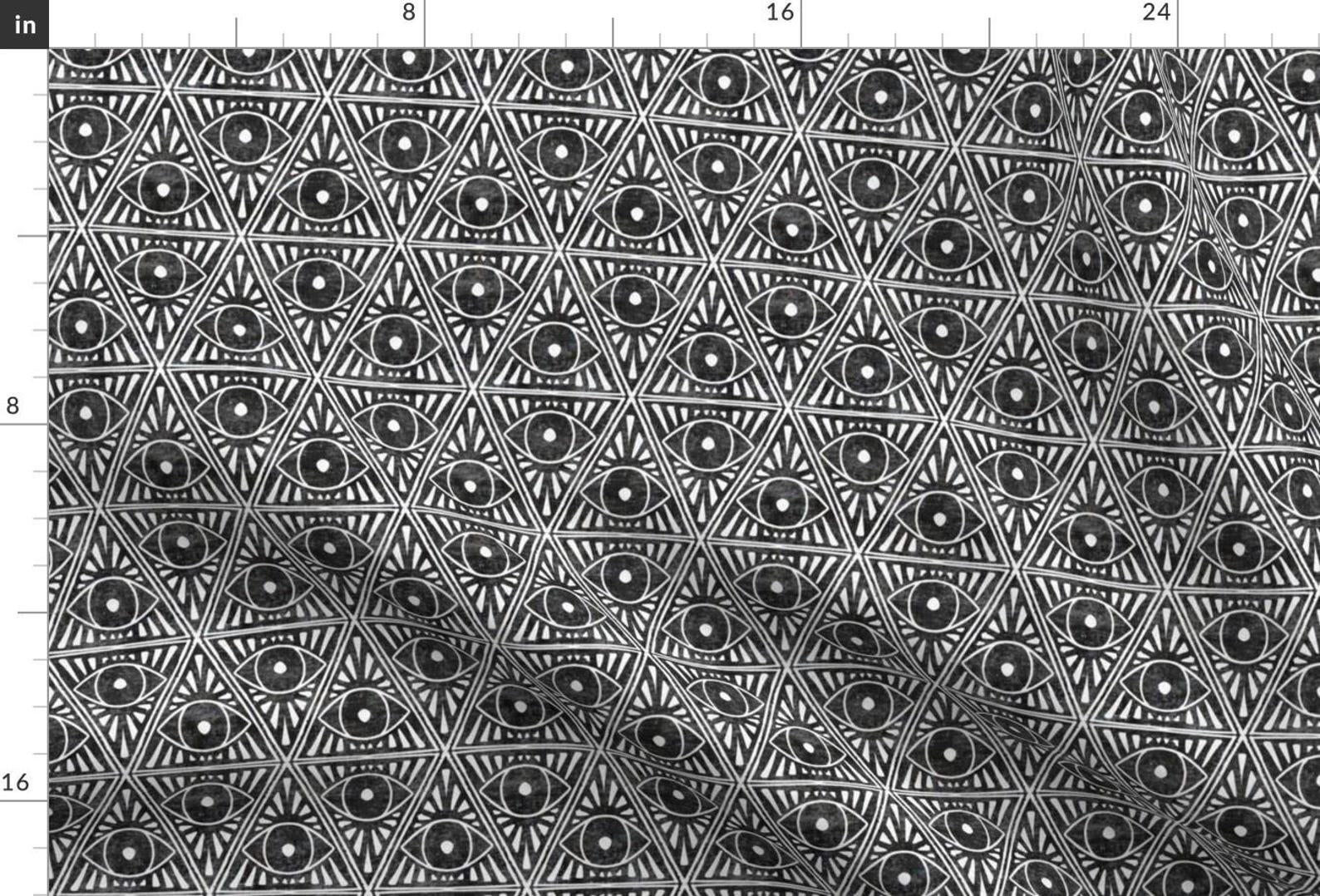 Zodiac Magic Eye Dark Custom Fabric by Holli Zollinger - Cotton Fabric ...